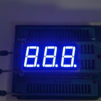 China Ultra Bright Blue 7 Segment led display 3 Digit Common Cathode for sale