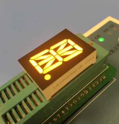 China 0.8inch 16 Segment Alphanumeric LED Display Yellow Single Digit Common Anode For Elevator Indicator for sale