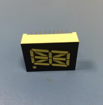 China 0.8inch 16 Segment Alphanumeric LED Display Yellow Single Digit Common Anode For Elevator Indicator for sale
