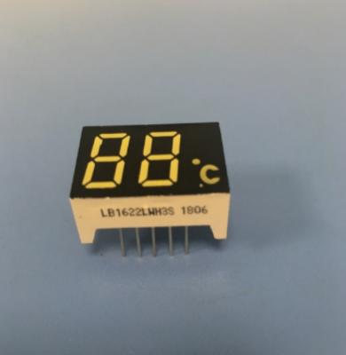 China Custom Ultra white dual digit 0.47" 7 segment led display common cathode for temperature indicator for sale