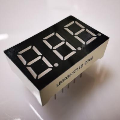 China 7 Segment 3 Digit 9.2mm Super Bright Amber LED Display Common Anode for Panel Meter for sale
