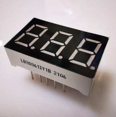 China 7 Segment 3 Cijfer 9.2mm Superheldere Amber LED Display Gemeenschappelijke Anode voor Paneelmeter Te koop