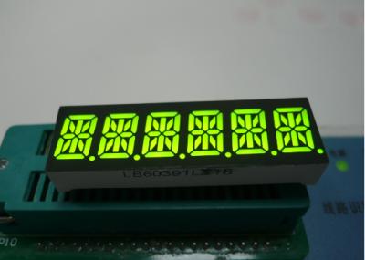 China Custom super green 0.39inch 6 digit 14 segment led display for instrument panel for sale