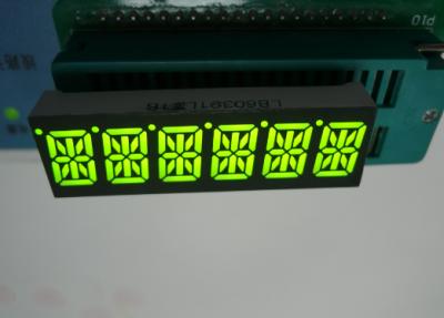 China Custom super green 0.39inch 6 digit 14 segment led display for instrument panel for sale
