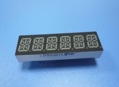 China Custom super green 0.39inch 6 digit 14 segment led display for instrument panel for sale