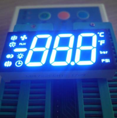 Ultra bright blue customized Triple Digit 7 Segment LED Display Common anode for Refrigerator Control