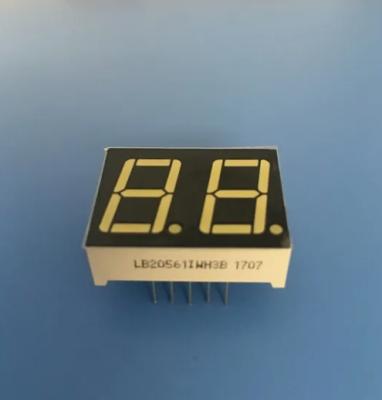 China Ultra heldere witte 0,56 "Dual digit 7 segment led display gemeenschappelijke anode voor apparatuur paneel Te koop
