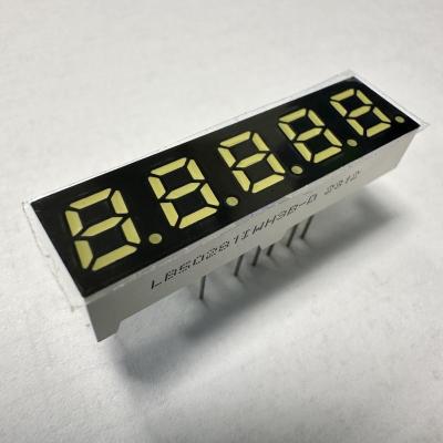 China 5 dígitos 7 mm 7 segmentos LED Display Anodo comum Ultra Branco Brilhante para conversor de frequência à venda