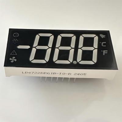 China Exibição LED de 7 segmentos de 3 dígitos, 0,67 polegadas (17 mm), dupla cor (vermelho ultra brilhante / verde puro), cátodo comum para casa à venda