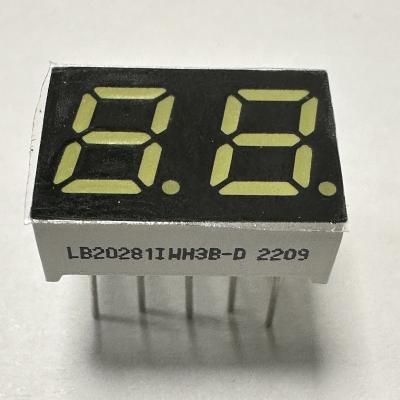 China 2 Digit 7mm 7 Segment LED Display Common Anode White for Home Appliances for sale