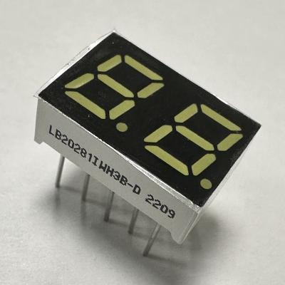 China 2 Digit 7mm 7 Segment LED Display Common Anode White for Home Appliances for sale