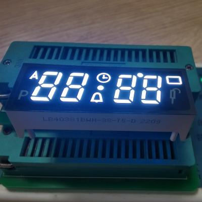 China Ultra White 7 Segment LED Display 4 Digit Common Anode for Built-in Oven Timer for sale