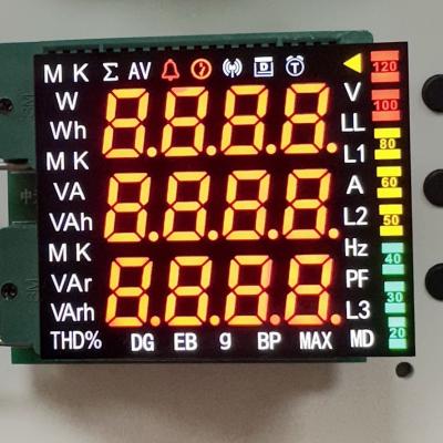 Multicolour 3 Row 4 Digit LED Display for Electrical Multimeters