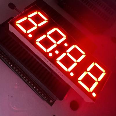 China High-Visibility Ultra Red 4-Digit LED Clock Display Unit for sale