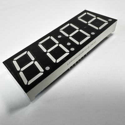 China High-Visibility Ultra Red 4-Digit LED Clock Display Unit for sale