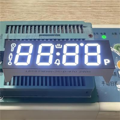 China Ultra White LED Display 7 Segment 4 Digit Common Cathode for Oven 58.2*19mm for sale