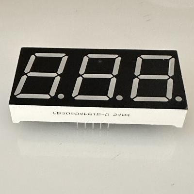China Low Current Pure Green 20.32mm (0.8-Inch) 3-Digit 7-Segment Common Cathode LED Display for Temperature Controllers for sale