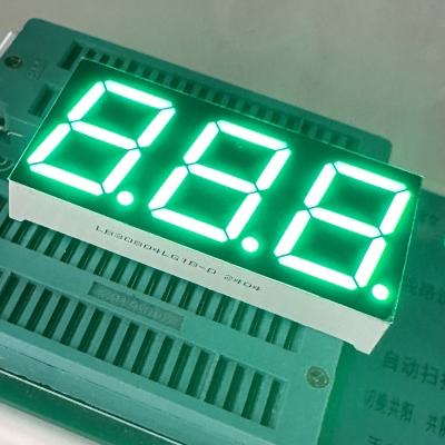 Low Current Pure Green 20.32mm (0.8-Inch) 3-Digit 7-Segment Common Cathode LED Display for Temperature Controllers
