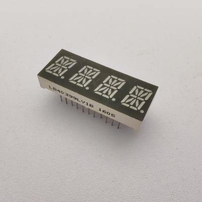 China Ultra Bright Yellow 4 Digit 16 Segment Alphanumeric LED Display for Instrument Panel for sale