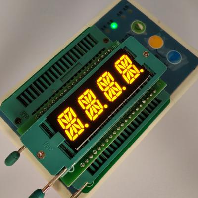 China Ultra Bright Yellow 4 Digit 16 Segment Alphanumeric LED Display for Instrument Panel for sale