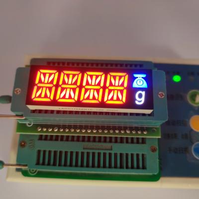 China Customized Ultra Red/White/Blue 4-Digit 14-Segment Alphanumeric LED Display for sale