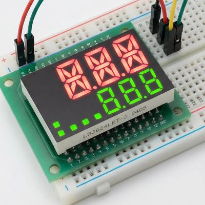 China 3 Digit 7 Segment LED Display Customized Dual Line Common Cathode for Temperature Controller for sale