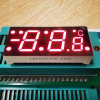 China Triple Digit 7 Segment LED Display Common Cathode with Minus Sign for Temperature Indicator for sale