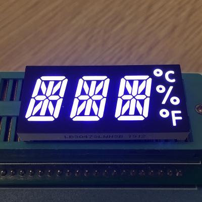 China Ultra Bright White 14 Segment Alphanumeric LED Display 3 Digit for Temperature Monitoring for sale