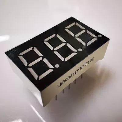 China 0.36 inch 3 Digit 7 Segment LED Display Super Bright Amber Common Cathode for Panel Meter for sale