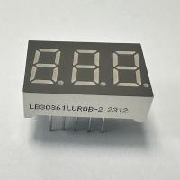 China Ultra Bright Red Triple Digit 9.2mm 7 Segment LED Display Common Cathode for Instrument Panel for sale