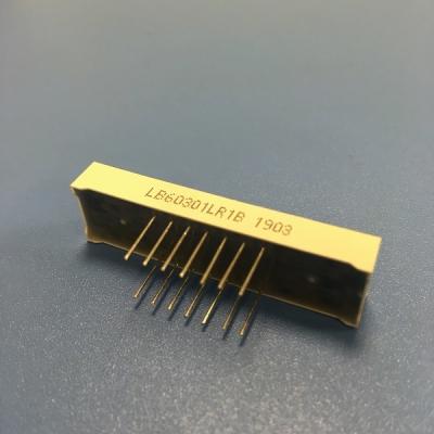 China 0,3" 6 polaridade comum vermelha super conduzida segmento do cátodo do tamanho pequeno da exposição do dígito 7 à venda