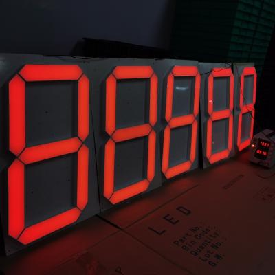 China Sola aduana roja ultra brillante de la pantalla LED del segmento del dígito 7 20 pulgadas para las carteleras grandes en venta