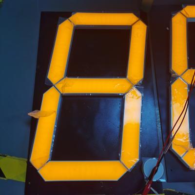 China 100MCD 16 Inch Single Digit Seven Segment Led Display for sale