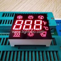 China Custom Triple Digit 7 Segment LED Display 29x29mm Common Anode 80-100mcd Red for Refrigerator Control for sale