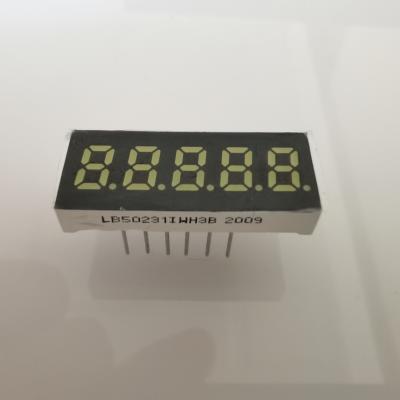 China 5 dígito 20mA 120mcd 0,23" exposição de diodo emissor de luz comum do ânodo à venda