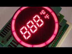 Display LED redondo de 7 segmentos para controlador de temperatura
