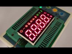Display LED de 7 segmentos de 4 dígitos Verde/Vermelho para controlador de ar condicionado