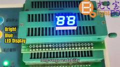 2-Digit Ultra Bright Blue 7-Segment LED Display for Control Panels