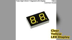 0.4 Inch Yellow 7 Segment LED Display