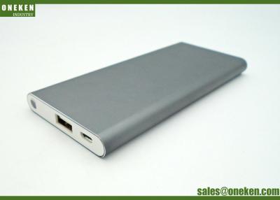 China Silver Shell External Battery Power Bank , 5000mAh USB Portable Phone Charger for sale