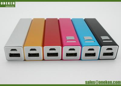China Metal Case Portable Battery Power Bank , Lipstick Design 18650 Battery Bank For Samsung for sale