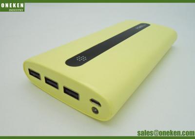 China 20000mAh Mobile Fast Charging Power Bank Various Colors With Three USB Output Port for sale