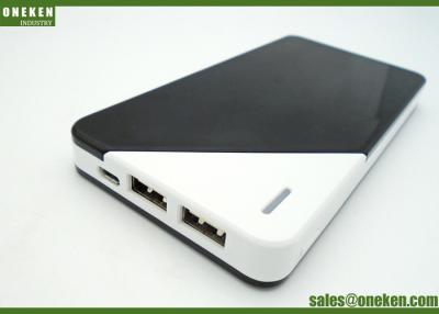 China Double Color Cell Phone External Battery , 10000mah Portable Power Bank With 4 LED Lights for sale