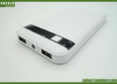 China Portable Smartphone Charger 8000mAh , White Lithium Polymer Power Bank for sale