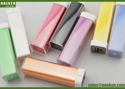 China Colorful Lipstick 1800mAh / 2200mAh 18650 Power Bank Mobile Phone Accessories for sale