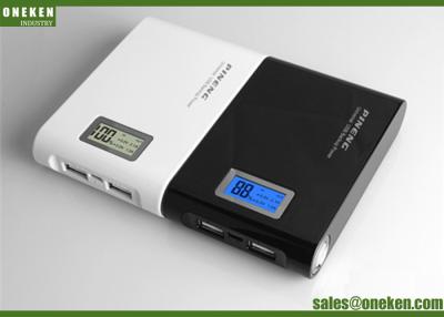 China Torch Flashlight Led Display Power Bank 12000mah For Iphone / Samsung Charging for sale