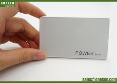 China Credit Card Business Card Mini Thin Cell Phone Battery Backup Charger CE / ROHS / FCC / CEC for sale