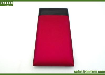 China Fashion Red Portable Power Bank 8000mah 8000mah Portable Charger With Dual USB Out Put for sale