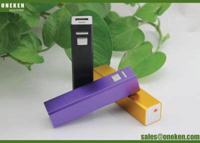 China New Design Lipstick Power Bank , Portable Power Bank 2600mAh black purple for sale