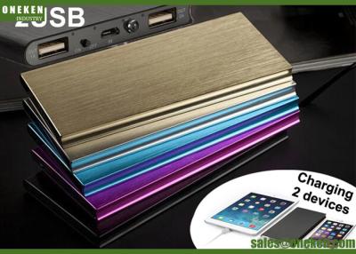 China Mobile Power Bank 6000mAh and USB Chargers , 220g Ultrathin Mobile Power Supply for sale